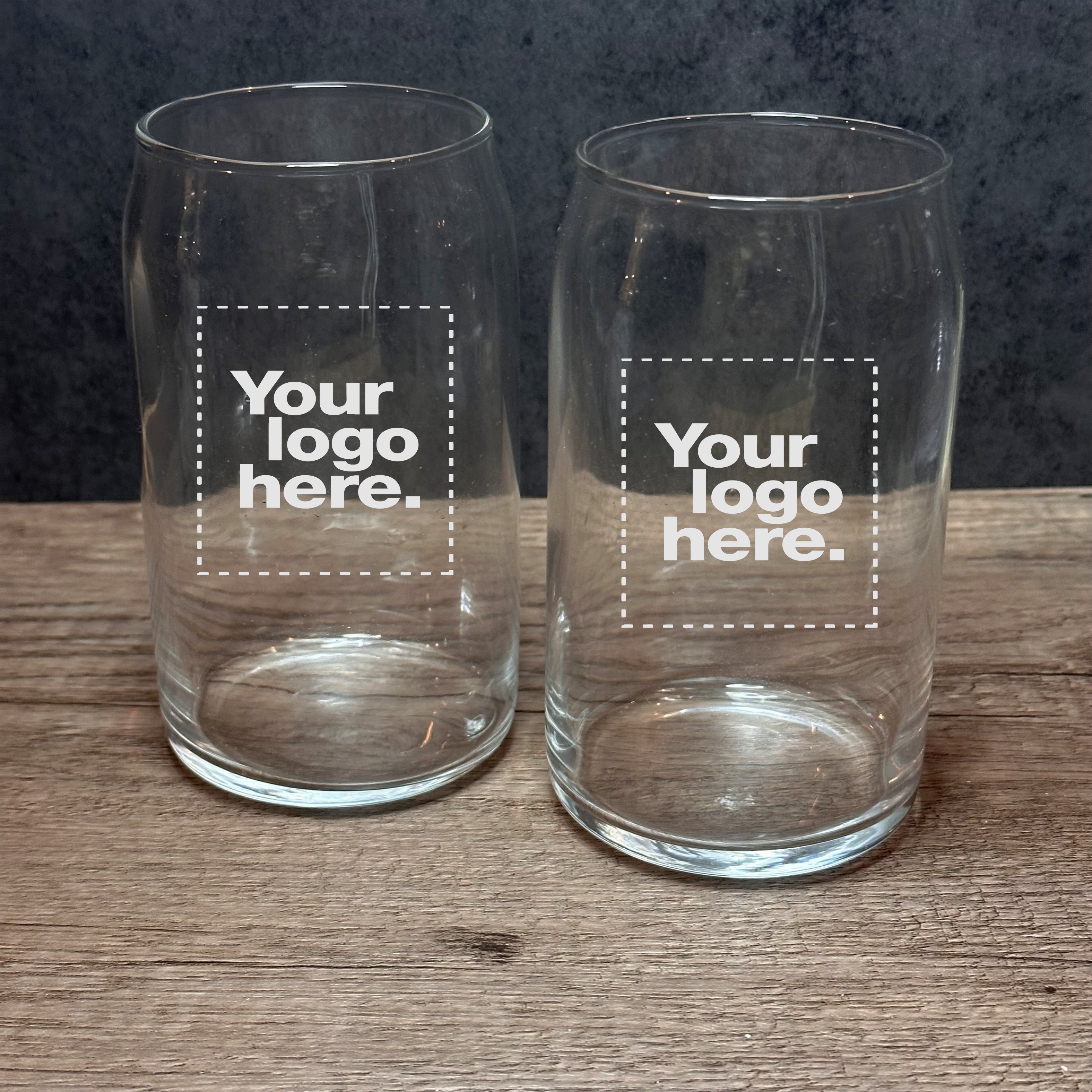 Custom Engraved Set of Can Glasses 16 oz - Item 209 Personalized ...