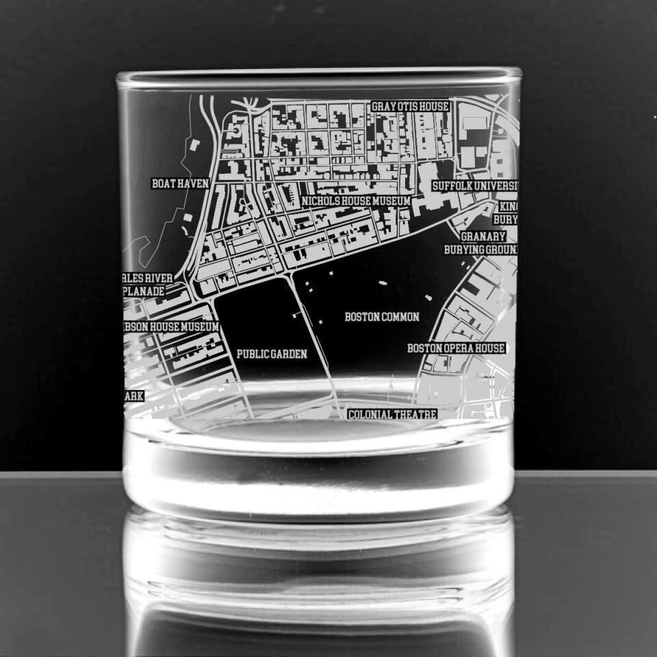 Custom Personalized College and School Town Maps Glasses Personalized ...