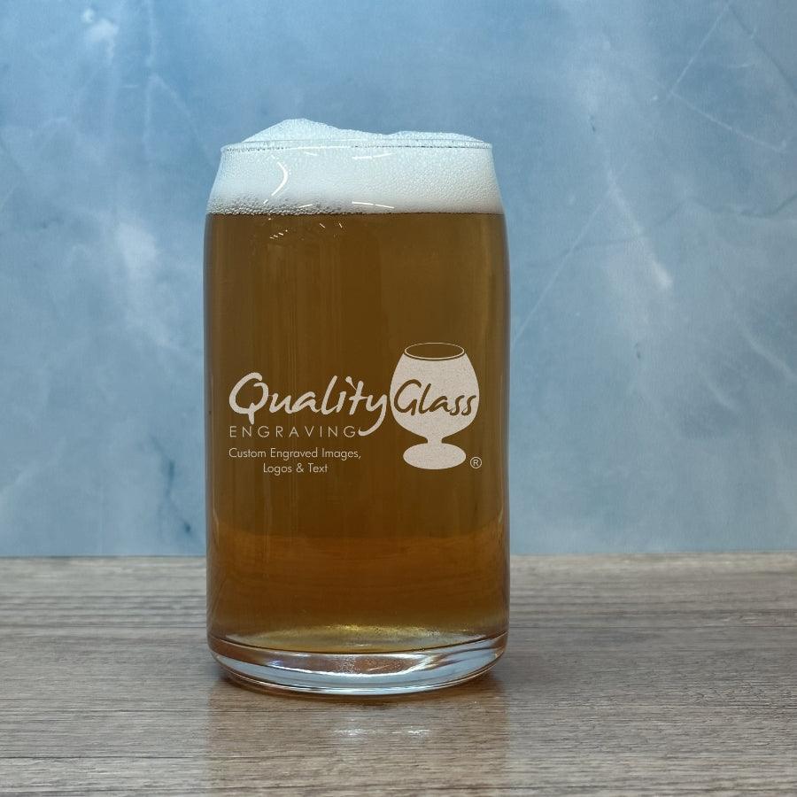 Custom Engraved Glass Can 16 oz - Item 209 Personalized & Engraved For ...