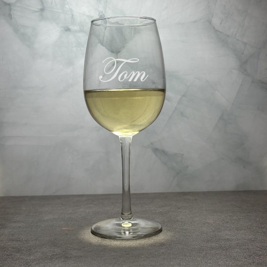 Custom Engraved White Wine Glass - 16 oz - Item 494/GAG1352 ...