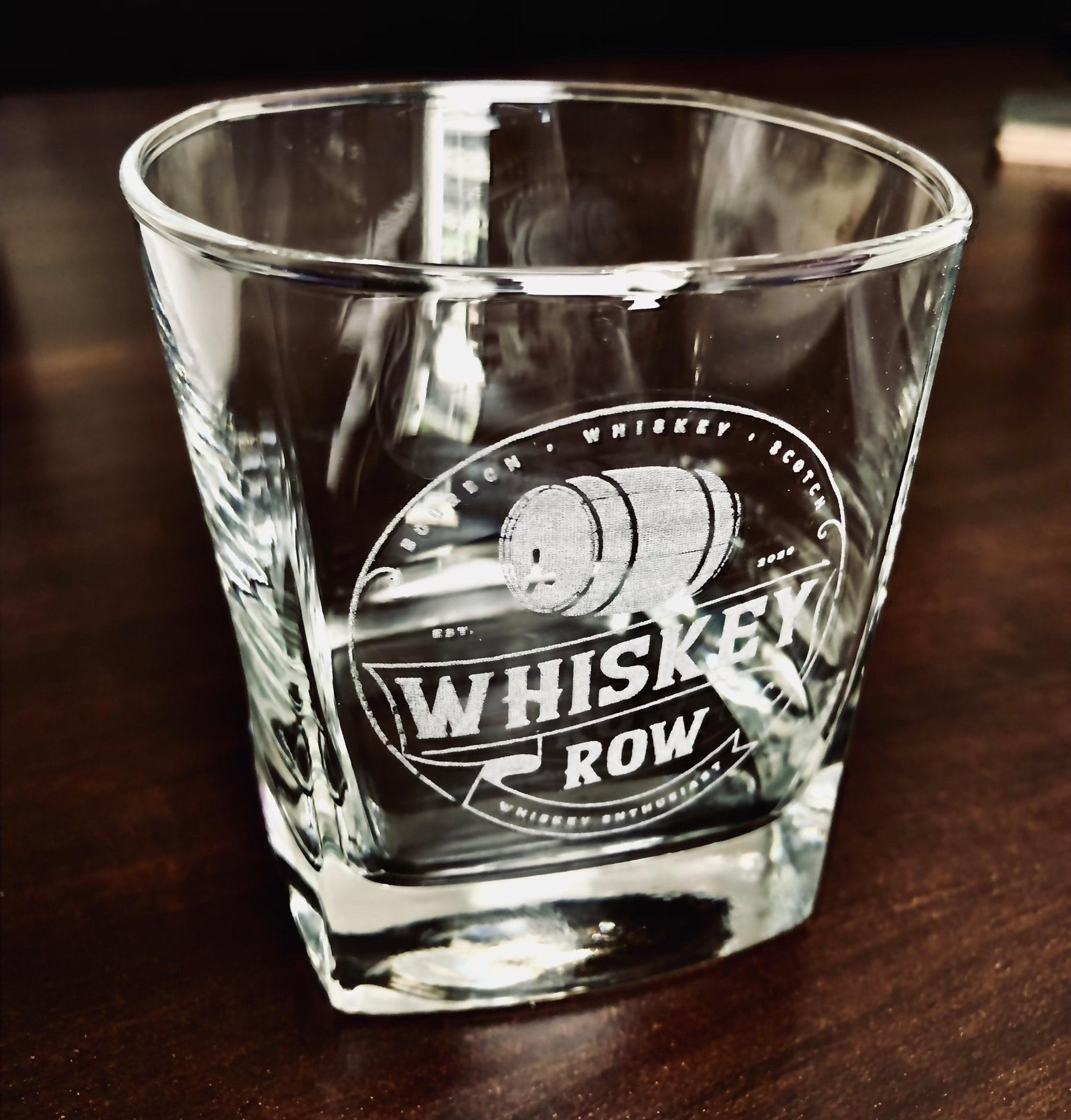 Custom Engraved Cube 10 oz. Rocks / Old Fashioned Glass Personalized ...